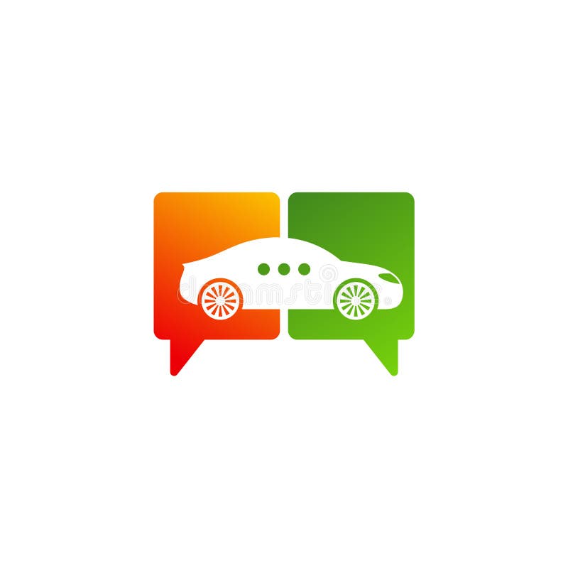 Chat Car Logo Vector Template, Creative Car Logo Design Concepts Stock ...