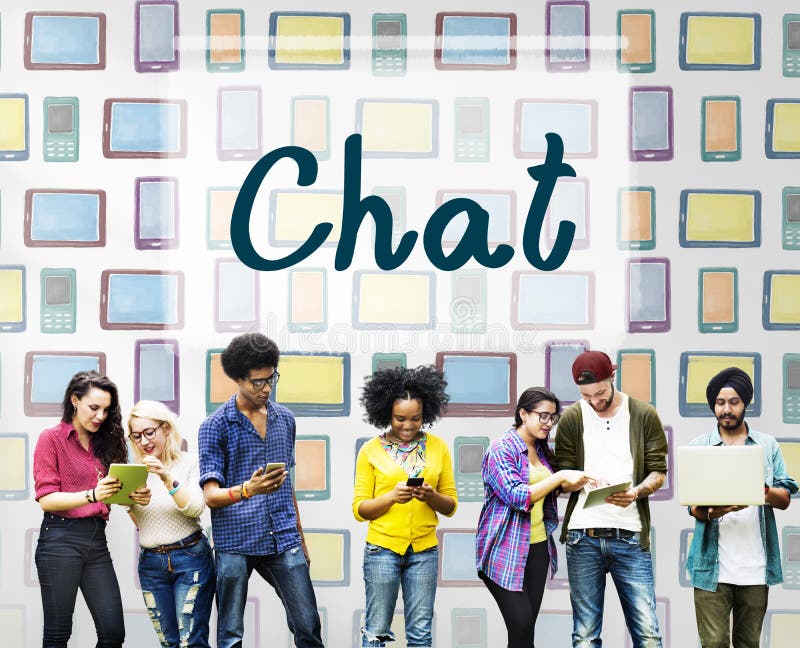Chat Chatting Communication Connecting Ideas Concept Stock Image ...