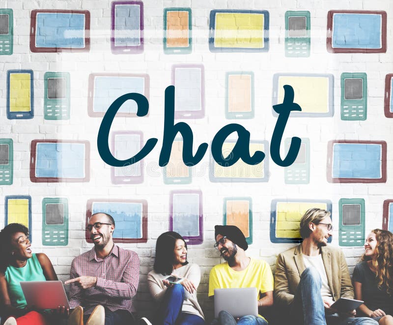 Chat Chatting Communication Connecting Ideas Concept Stock Photo ...