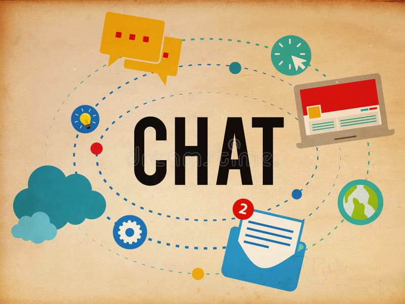Chat Chatting Online Messaging Technology Concept Stock Illustration ...