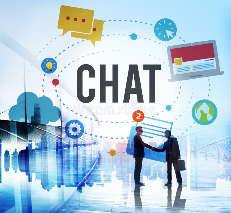 Chat Chatting Online Messaging Technology Concept Stock Illustration ...