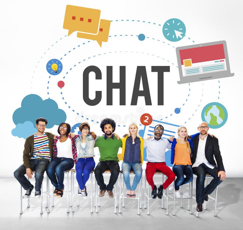 Chat Chatting Online Messaging Technology Concept Stock Image - Image ...
