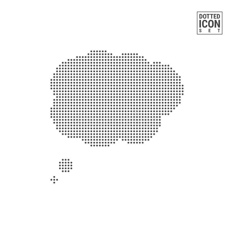 Chat Cloud Dot Pattern Icon. Chat Cloud Dotted Icon Isolated on White ...