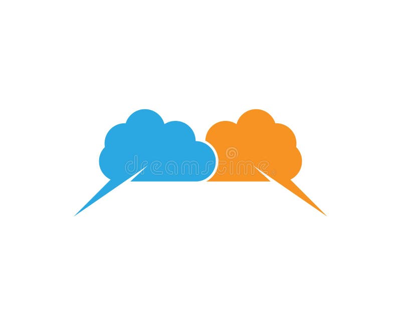 Chat Cloud Icon Logo Design Template Stock Vector - Illustration of ...