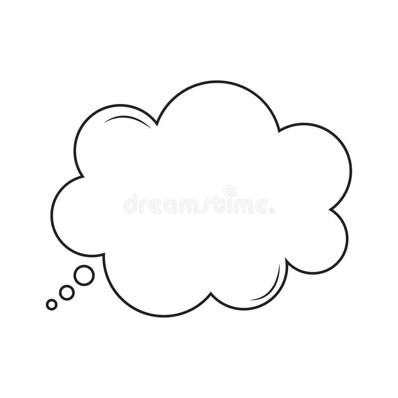 Chat Cloud Icon. Black Sign. Freehand Art. Dialogue Symbol ...