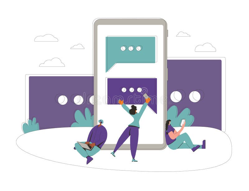 Chat Comment Social Media Concept. Vector Design Stock Vector ...