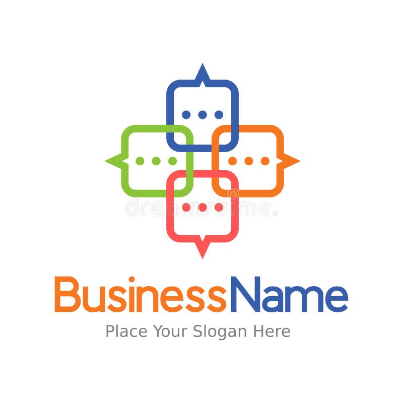 Chat or Comment Vector Logo. Communication Symbol. Colorfull Design ...