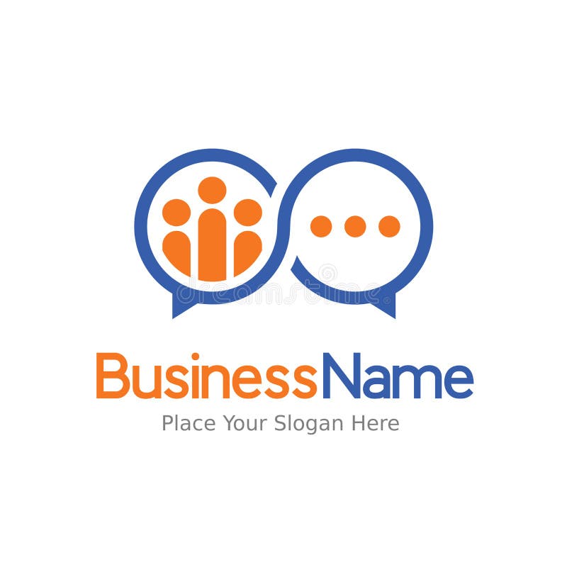 Chat or Comment Vector Logo. People and Communication Symbol. Colorfull ...