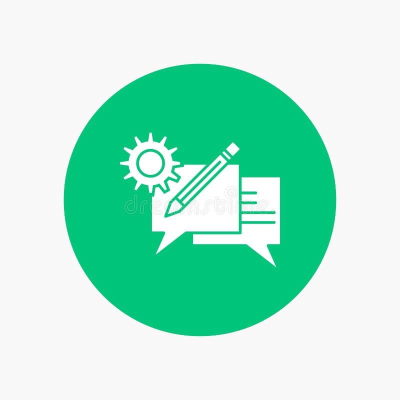 Chat, Communication, Discussion, Setting, Message White Glyph Icon in ...