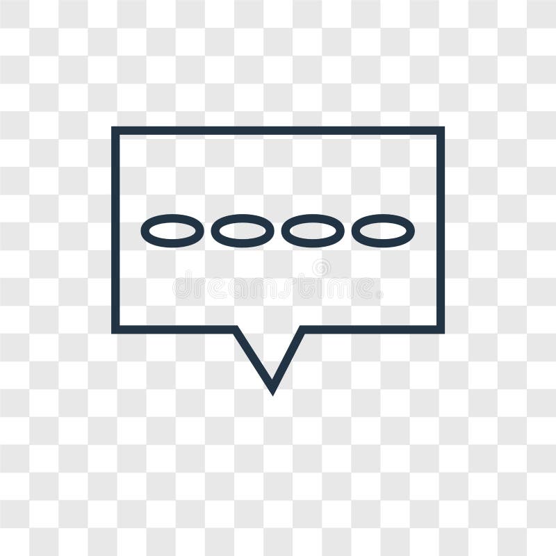Chat Concept Vector Linear Icon Isolated on Transparent Background ...
