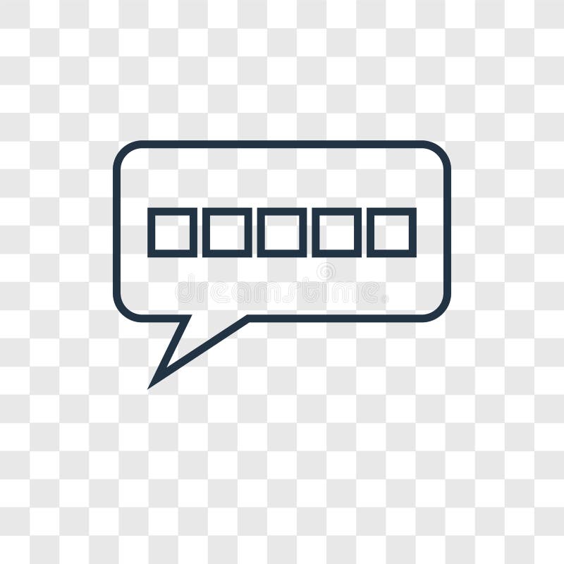 Chat Concept Vector Linear Icon Isolated on Transparent Background ...