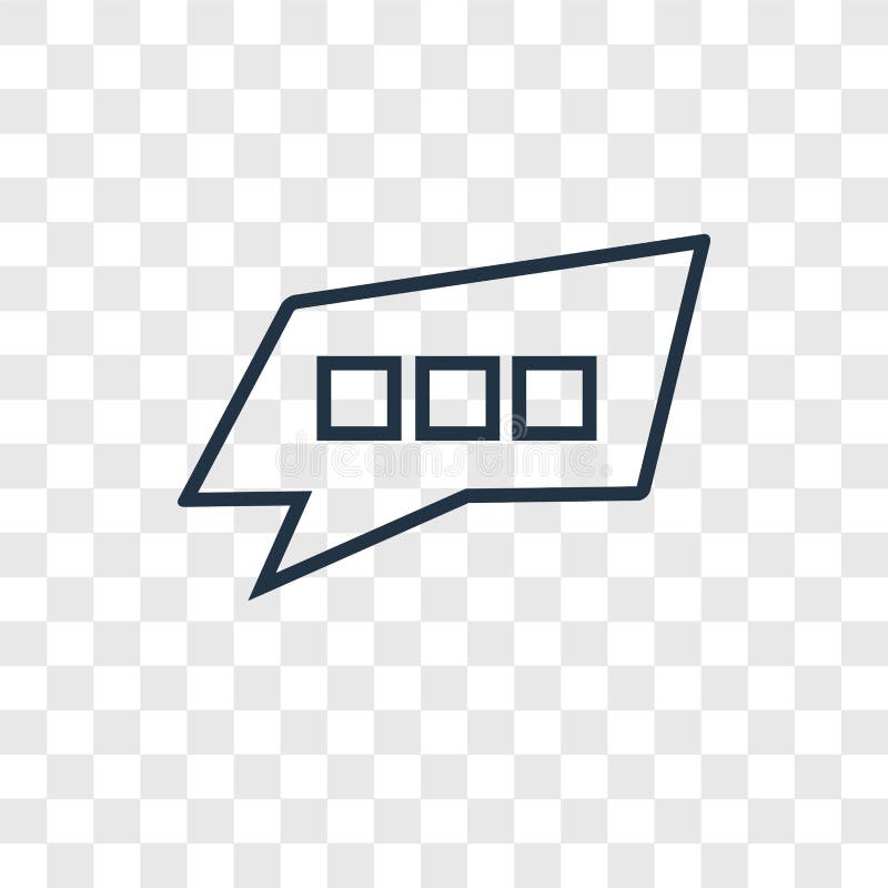 Chat Concept Vector Linear Icon Isolated on Transparent Background ...