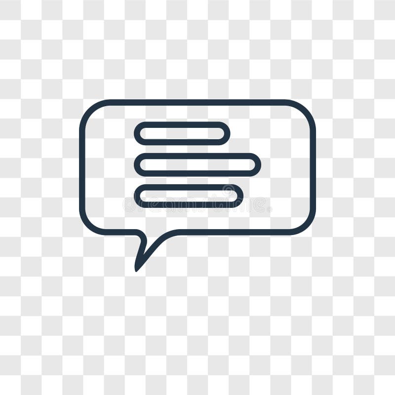 Chat Concept Vector Linear Icon Isolated on Transparent Background ...