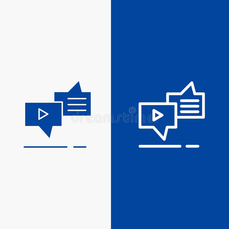 Chat, Connection, Marketing, Messaging, Speech Line and Glyph Solid ...