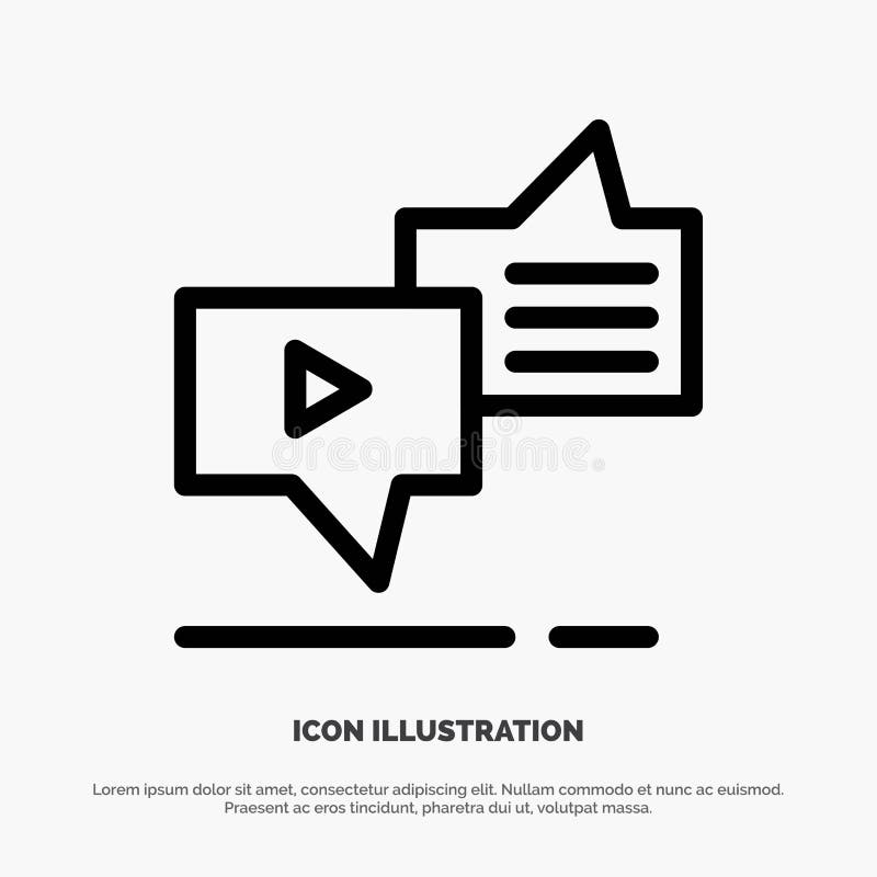 Chat, Connection, Marketing, Messaging, Speech Line Icon Vector Stock ...