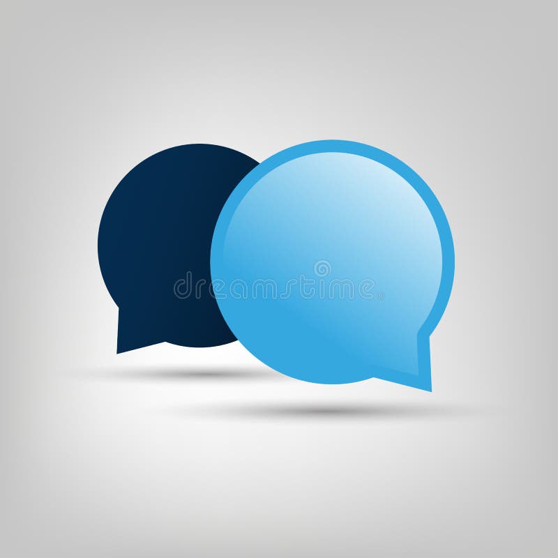 Chat, Conversation Design Concept - Blue Speech Bubbles with Copy Space ...
