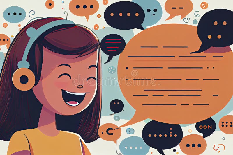 Chat Conversation of a Girl with AI or Artificial Intelligence Using ...