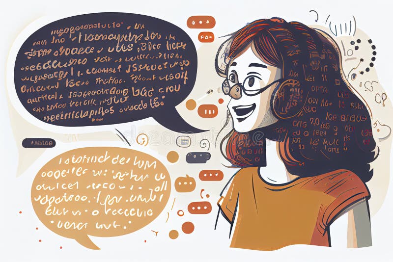 Chat Conversation of a Girl with AI or Artificial Intelligence Using ...