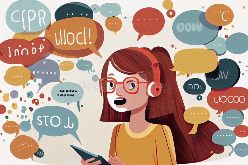 Chat Conversation of a Girl with AI or Artificial Intelligence Using ...