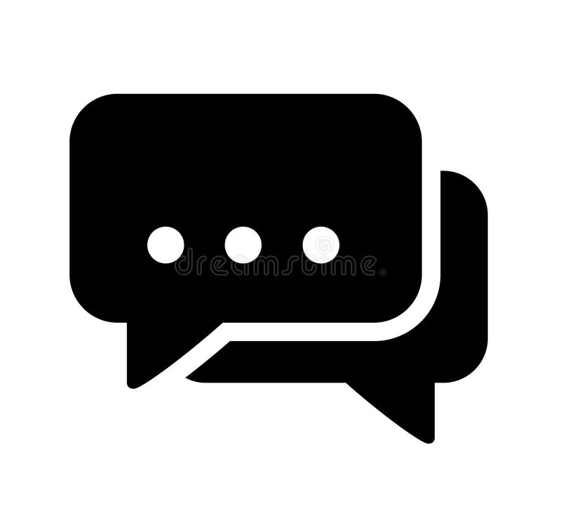 Chat and Conversation Symbol Speech Bubbles Vector Icon Stock Vector ...