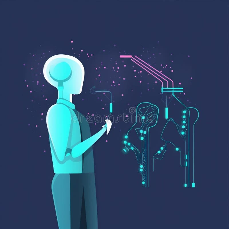 Science Futuristic Technology Artificial Cyborg Concept Intelligence Future Ai Robot. Generative ...