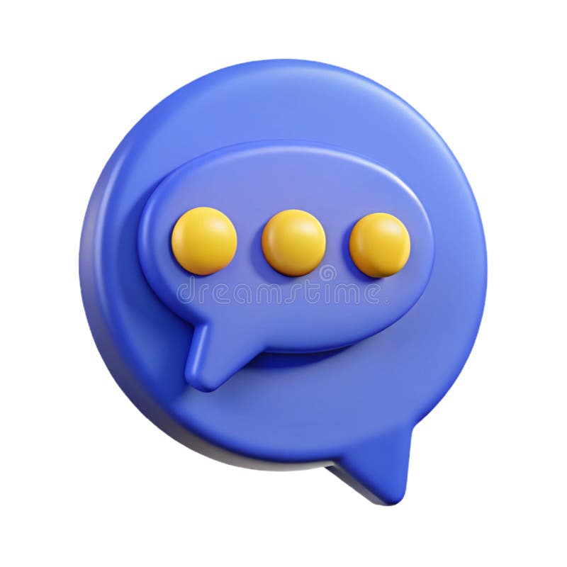 Chat 3D Icon stock illustration. Illustration of vector - 358576850