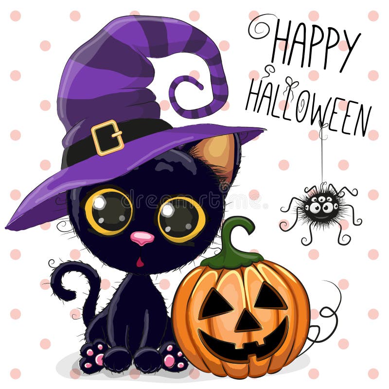 Chat de Halloween illustration de vecteur. Illustration du crainte ...
