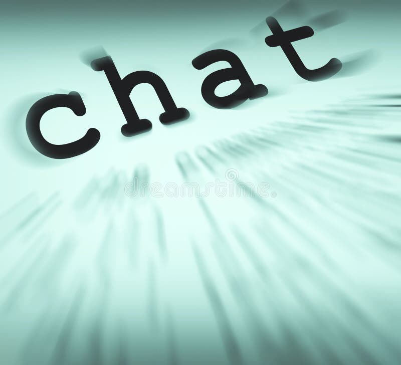 Chat Definition Displays Online Communication or Text Talking Stock ...