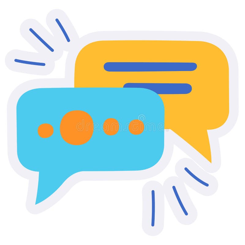 Chat Discussion Communication Message Group Thread Single Isolated Icon ...