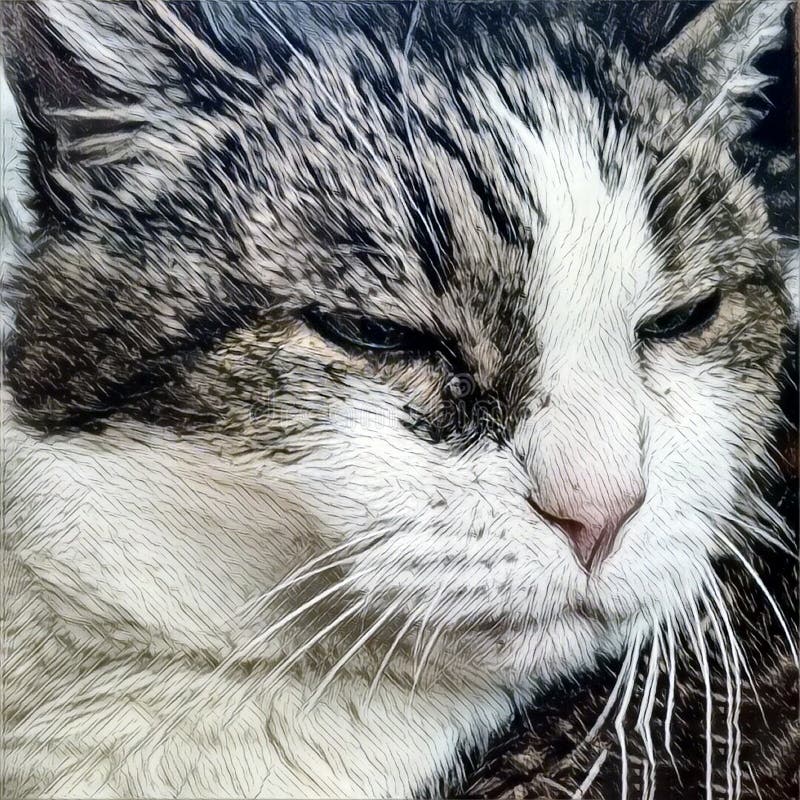 Chat dormant image stock. Image du coloré, illustration - 96902353