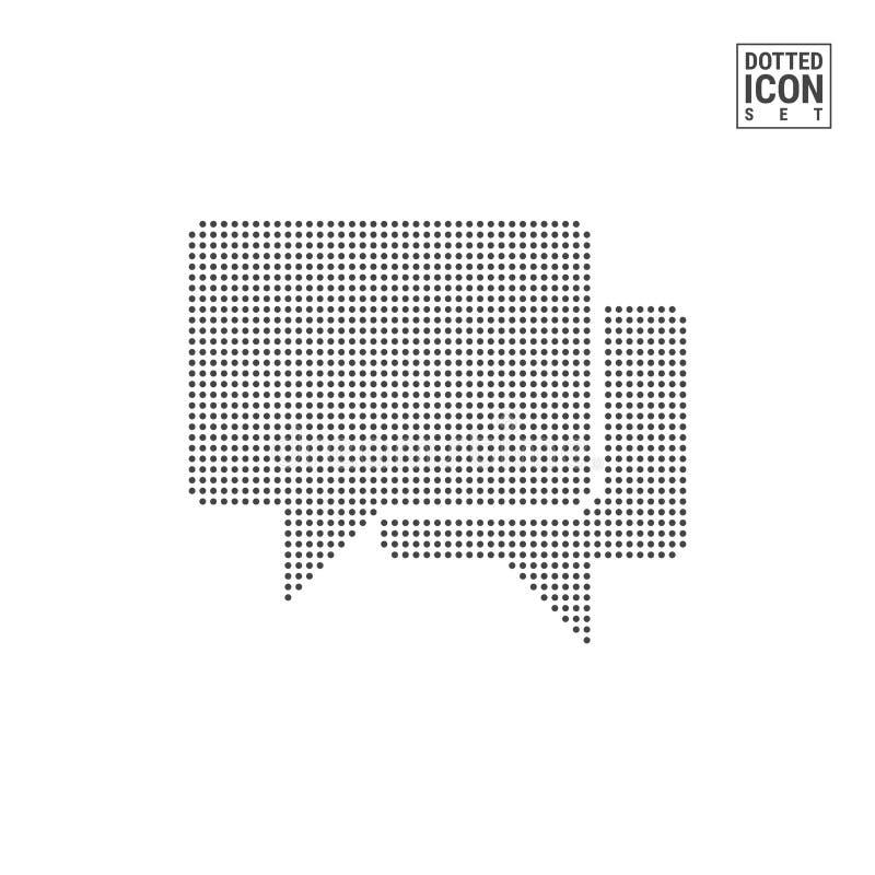 Chat Dot Pattern Icon. Speech Bubbles Dotted Icon Isolated on White. Vector Background or Design ...
