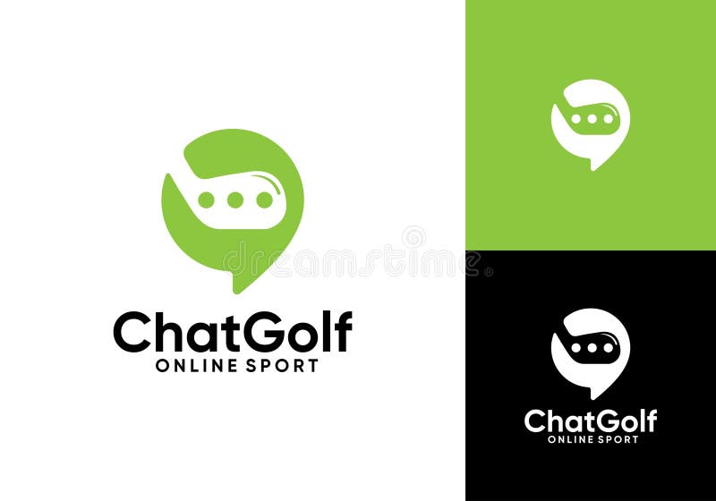 Chat with Flag Golf Sport Logo Design Stock Vector - Illustration of ...