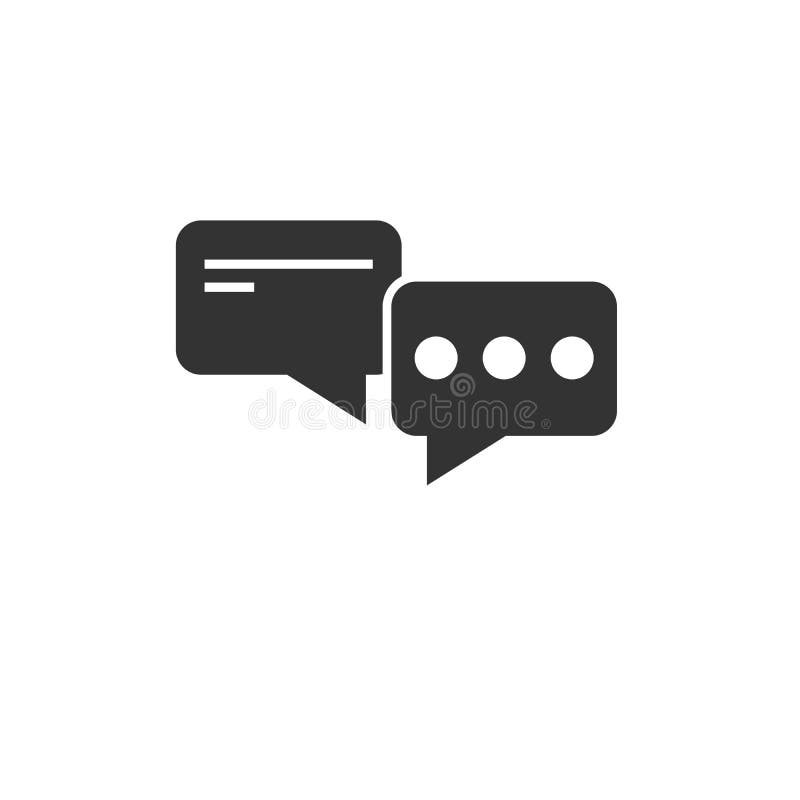 Black Chat Vector Icon Design Stock Vector - Illustration of flat, icon ...