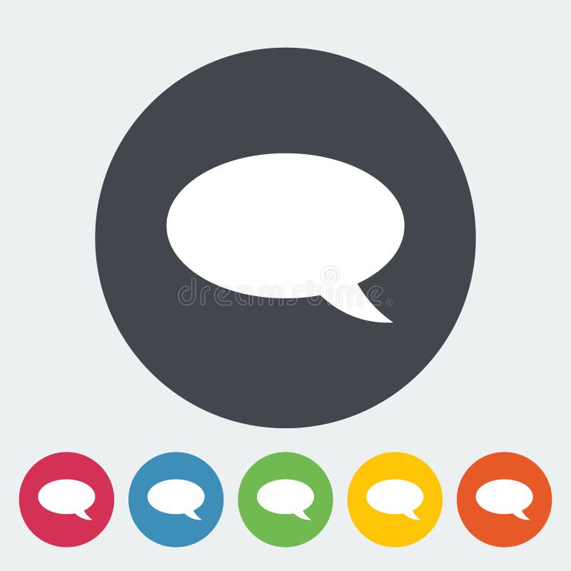 Chat flat icon. stock vector. Illustration of icon, communicate - 90675192