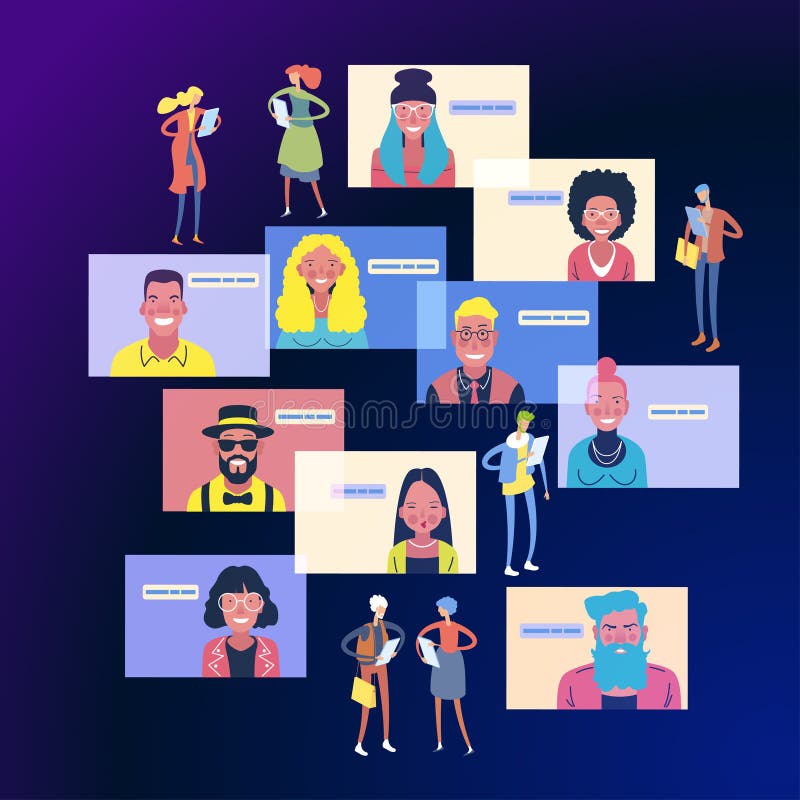 Online Collective Virtual Video Meeting. Chatting with Friends in the ...