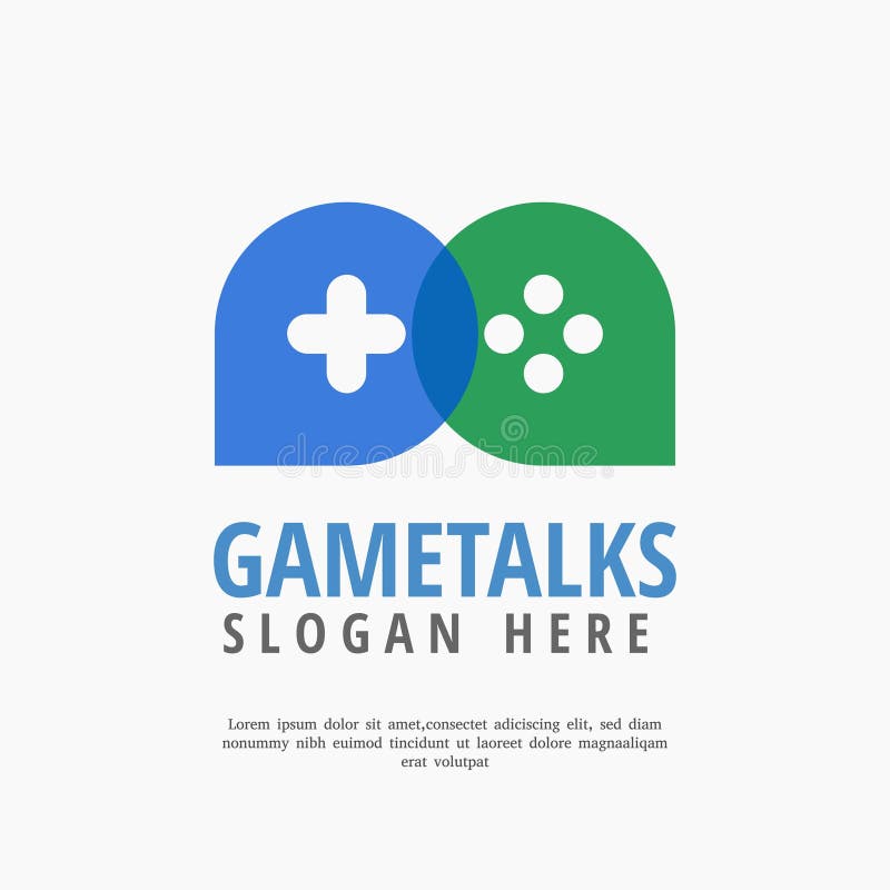 Chat Game Logo Design Template Stock Vector - Illustration of online ...