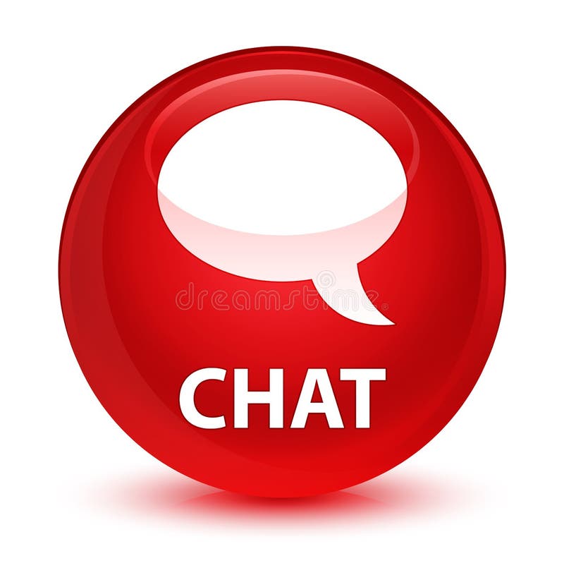 Chat Glassy Red Round Button Stock Illustration - Illustration of speak ...