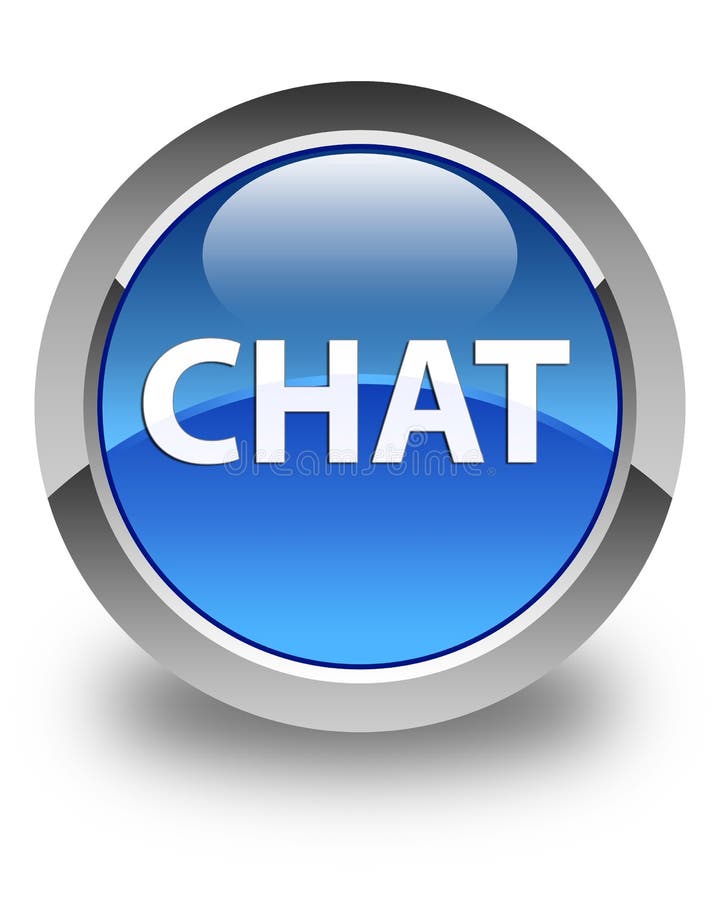 Chat Glossy Blue Round Button Stock Illustration - Illustration of chat ...
