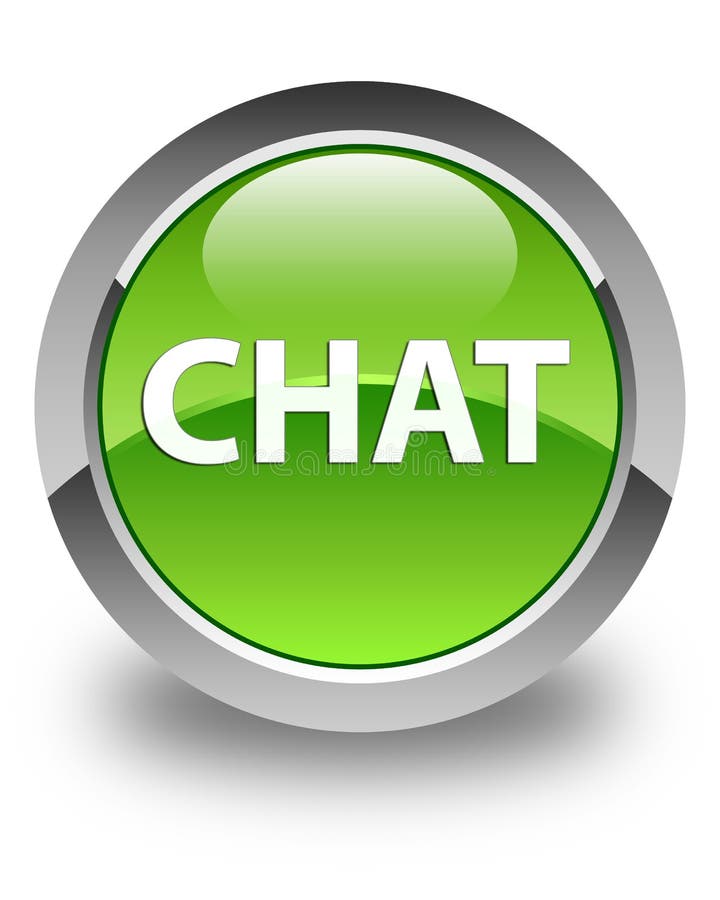 Chat Glossy Green Round Button Stock Illustration - Illustration of ...