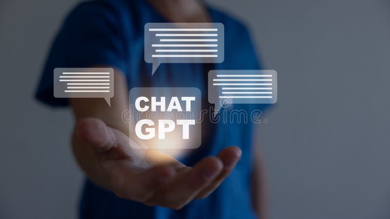 Chat GPT Chat with AI, Artificial Intelligence. Man Using Technology ...