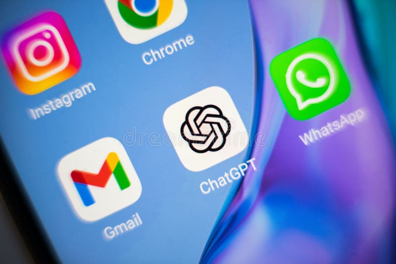 Chat GPT Application Icon on Smartphone Editorial Stock Image - Image ...