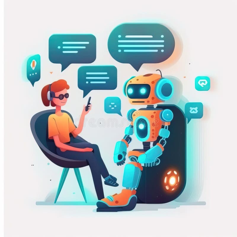 Chat-Gpt-Bot Ai Bild Generative Ai Stock Abbildung - Illustration von internet, maschine: 270214009