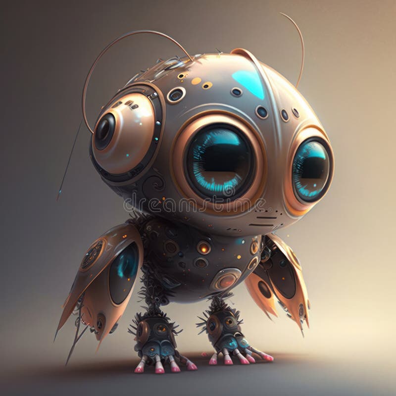 Chat GPT Cute Robot Mascot Character Stock Illustration - Illustration ...