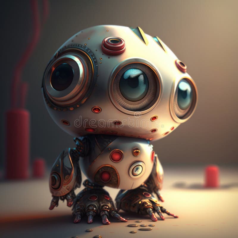 Chat GPT Cute Robot Mascot Character Stock Illustration - Illustration ...