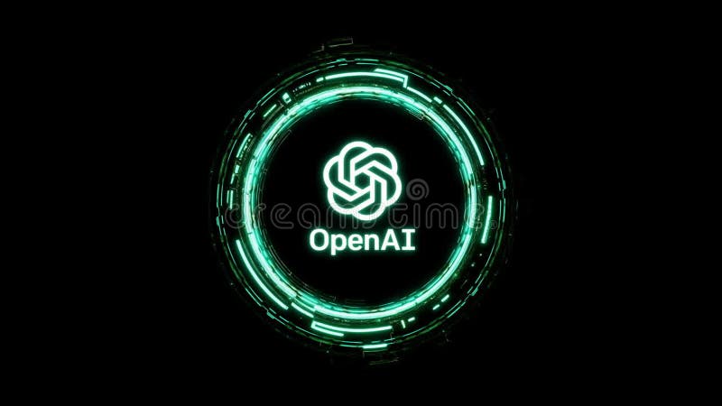 Chat GPT Logo with Technical Luminous Area Stock Video - Video of ...