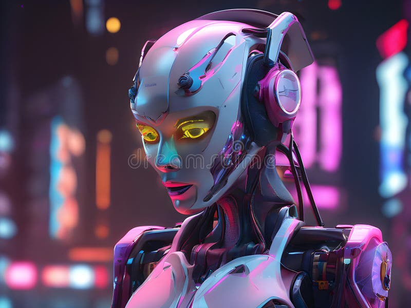 Chat GPT Open AI Female Chat Bot Stock Illustration - Illustration of ...