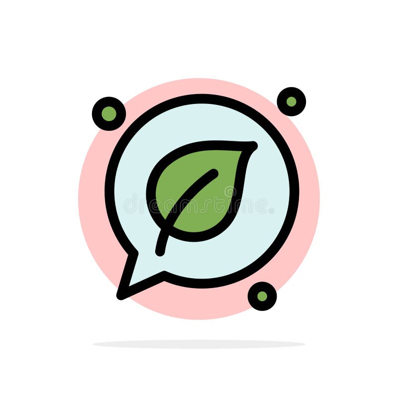 Chat, Green, Leaf, Save Abstract Circle Background Flat Color Icon ...
