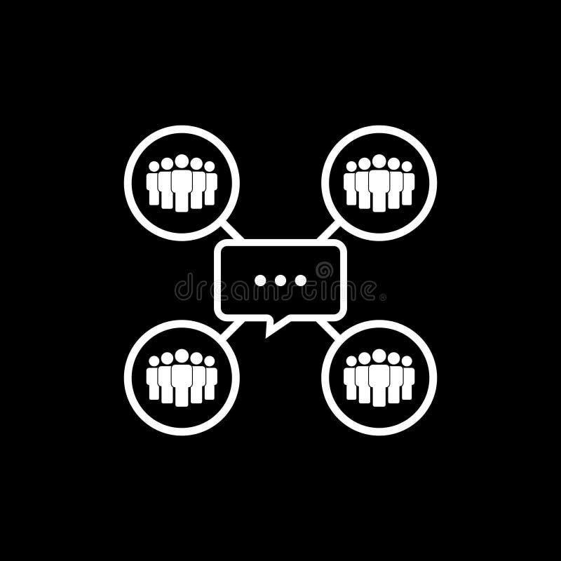 Chat Group Icon Vector Sign And Symbol Isolated On White Background ...