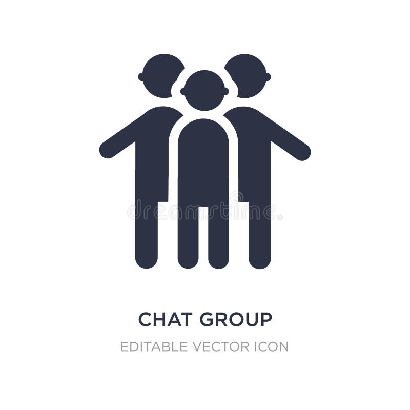 Chat Group Icon on White Background. Simple Element Illustration from ...