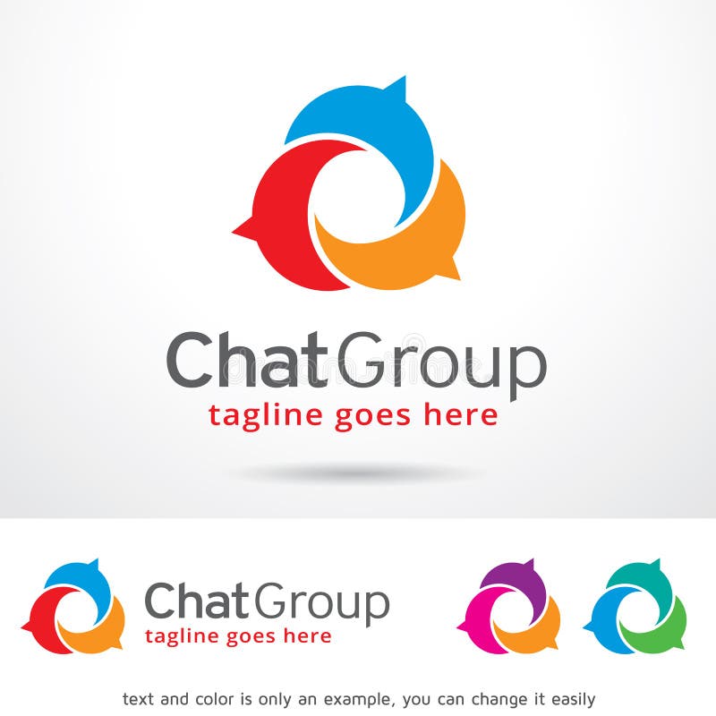 Chat Group Logo Template Design Vector Stock Vector - Illustration of ...